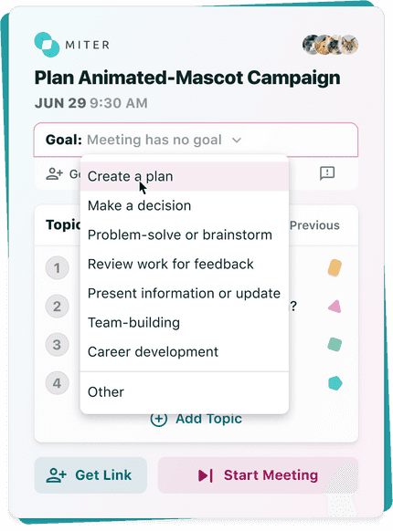 Miter Meeting Tools: No More Bad Meetings! - Miter